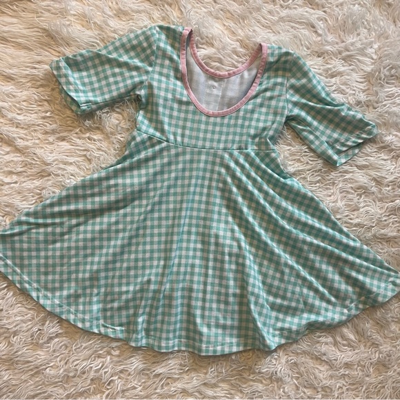 emma Blake | Dresses | Guc Emma Blake Smocks Aqua And White Plaid 5s ...